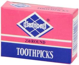 Diamond Round Toothpicks 250 Ct