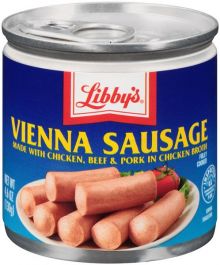 Chicken Beef and Pork Vienna Sausage in Chicken Broth Can